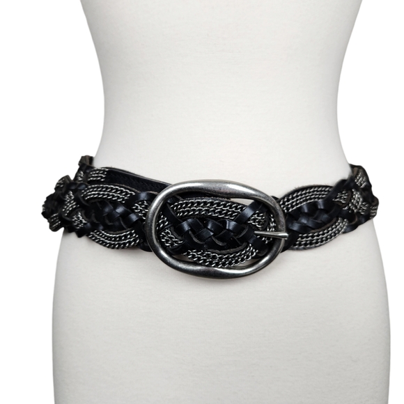Wcm New York | Accessories | Wcm New York Black Leather Chain Boho ...